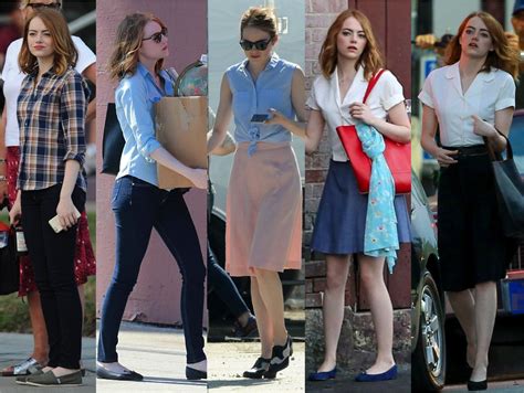 Os Looks De Emma Stone No Filme La La Land Fashionismo Roupas Da