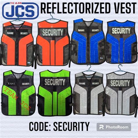Security Guard Vest Reflectorized Lazada Ph
