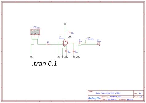 Basic Audio Amp With Lm386 Platform For Creating And Sharing Projects Oshwlab