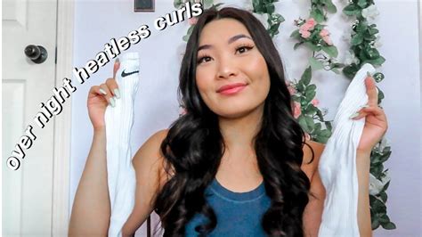 Easy Overnight Heatless Curls Using Socks Heatless Curls