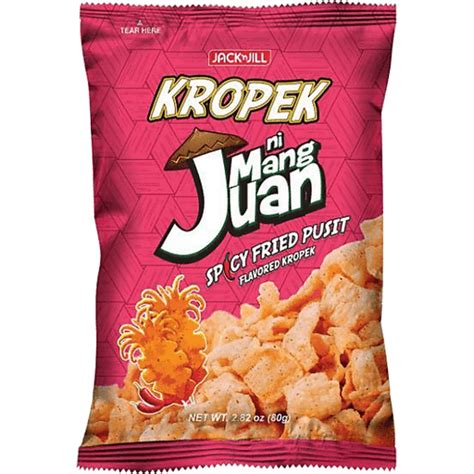 Jack N Jill Kropek Ni Mang Juan Spicy Fried Pusit 80g Chips Walter Mart