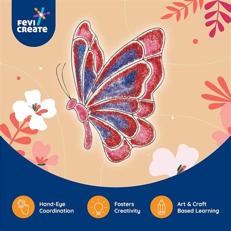 Pidilite Art Kit Fevicreate Sand Art Butterflies Oxford Stationers