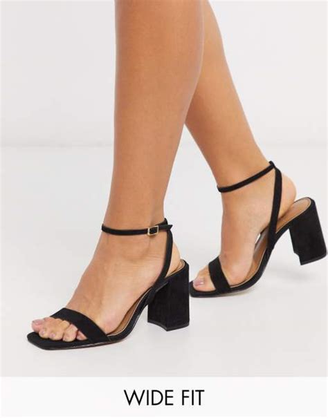Asos Design Havana Sandali A Pianta Larga Effetto Nudo Con Tacco