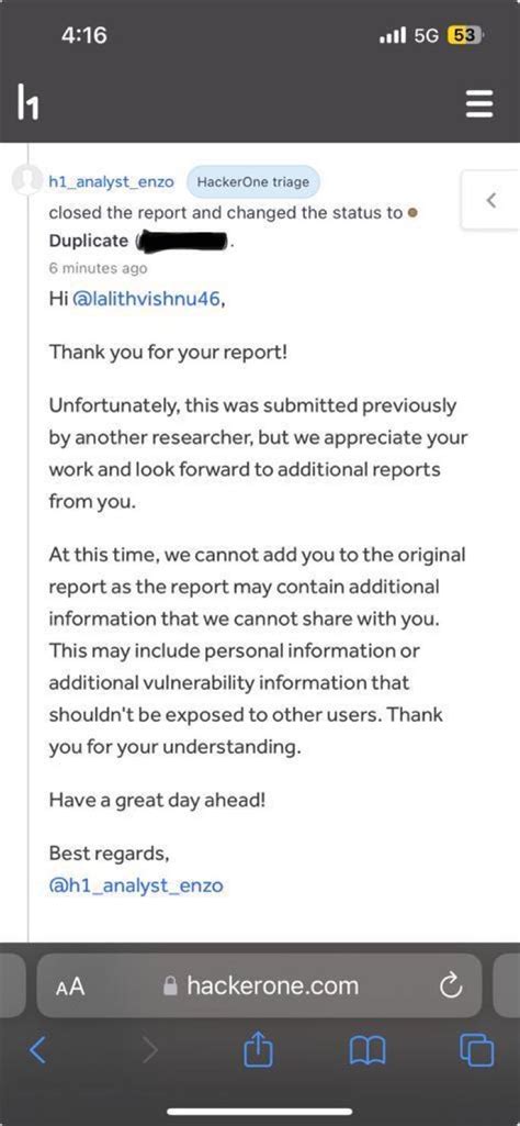 Lalith Vishnu Bysani On Linkedin Hackerone Bugbounty