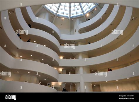 Interior View Of Circular Ramps In Solomon R Guggenheim Museum With