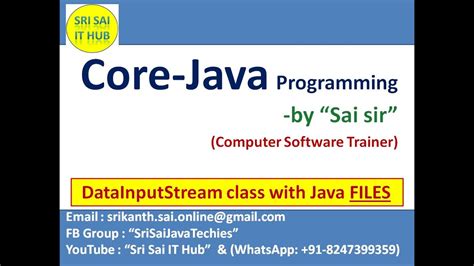 153 Datainputstream Class With Java Files Input Streams And Output Streams In Java Io