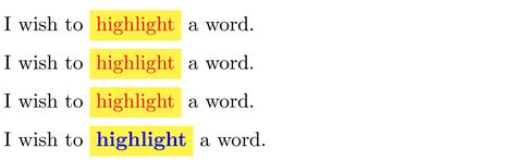 Color Latex Command For Simultaneous Text Coloring And Highlighting Tex Latex Stack Exchange