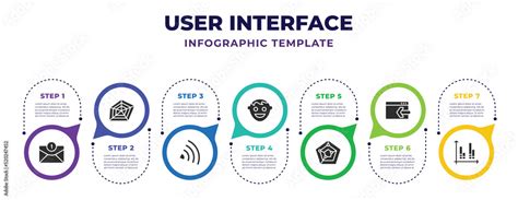 User Interface Infographic Design Template With New Email Filled