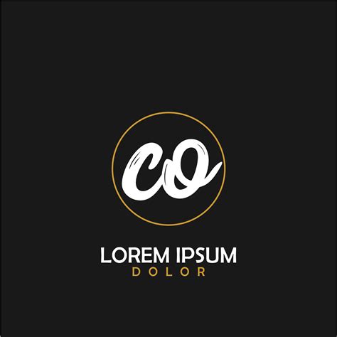 Co Initial Brush In Circle Frame Template Design 27133182 Vector Art At