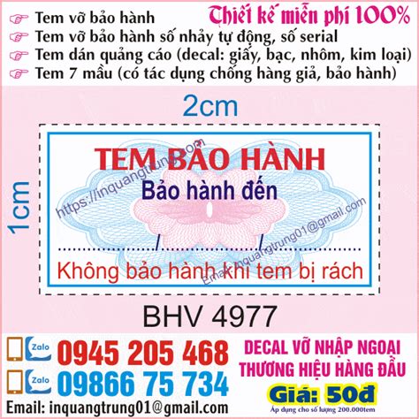 Bảng Giá In Tem Vỡ Bảo Hành Lấy Ngay Rẻ Nhất 2025 Free Ship In Tem