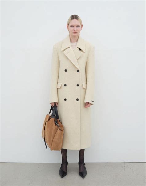 마드제이모우 바닐라당일 런던플랏 바닐라코트 빅카라 아이보리 오버핏 롱 여성코트 하이넥 블랙 울 핸드메이드코트