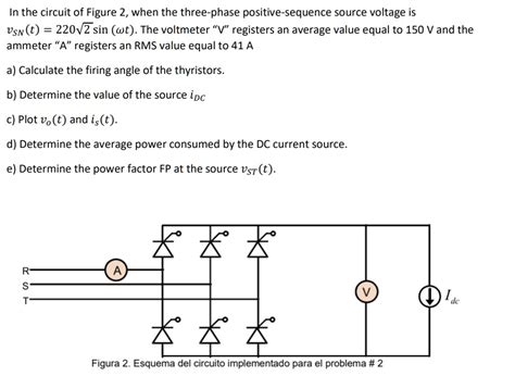 Solved In The Circuit Of Figure When The Three Phase Positive