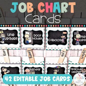 Classroom Job Chart Free Classroom Job Chart Template Editable Job
