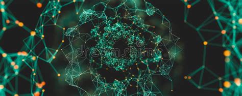 Digital Nodes And Connection Paths Stock Illustration Illustration Of Molecule Connect 161582017