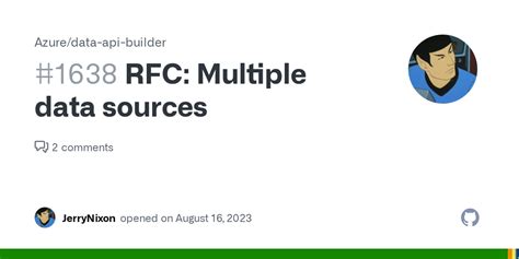 Rfc Multiple Data Sources · Issue 1638 · Azuredata Api Builder · Github
