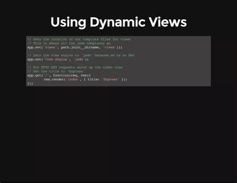 Intro To The Express Web Framework Ppt