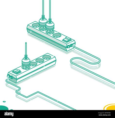 Modern Electric Extension Cord With Plug Electrical Power Socket Strip