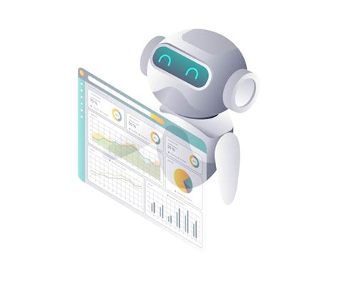 premium vector artificial intelligence robots analyzing data
