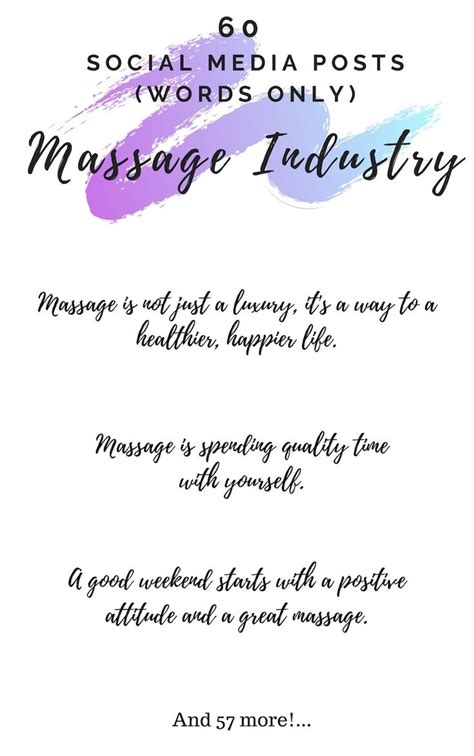 Diy Social Media Posts For Massage Therapy Industry Downloadable Pdf