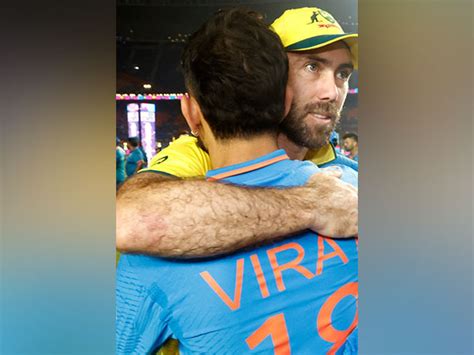 Virat Kohli Ts Maxwell His Jersey After Australias World Cup Final