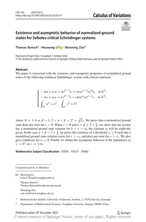 Existence And Asymptotic Behavior Of Normalized Ground States For Sobolev Critical Schrödinger