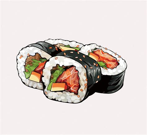 Premium Vector Korean Kimbap Vector