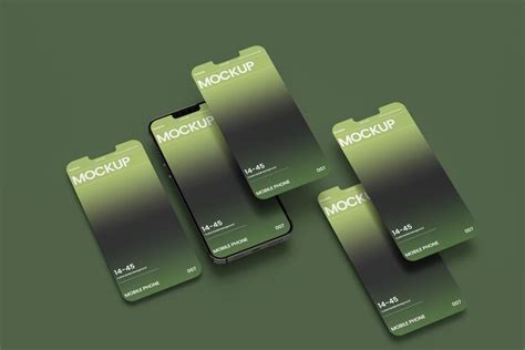 Premium Psd Device Phone Mockup With Minimal Background