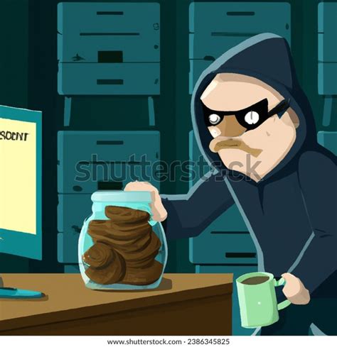 Hacker Stealing Cookies Cookie Jar Ai Generated Image 2386345825