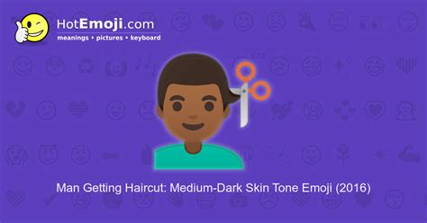 💇🏾‍♂️ Man Getting Haircut Emoji With Medium Dark Skin Tone Meaning