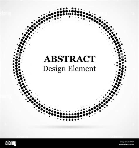 Halftone Dotted Background Circularly Distributed Halftone Effect Vector Pattern Circle Dots