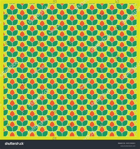 Elegant Green Red Leaf Patterns Nature Inspired Stock Vector Royalty