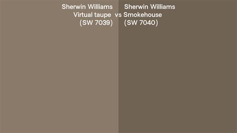 Sherwin Williams Virtual Taupe Vs Smokehouse Side By Side Comparison