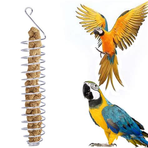 Stainless Steel Bird Parrot Feeder Food Fruits Bas Grandado