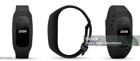 스마트 밴드의 피트니스 팔찌 컬렉션 피트니스 팔찌의 사용에 밝은 개념의 현실적인 세트 실행 활동 추적 팔찌 만보기에 대한 스톡 벡터 아트 및 기타 이미지 Istock