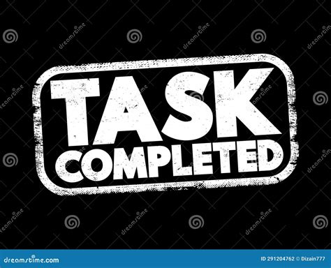 Task Completed Text Stamp Concept Background Stock Illustration