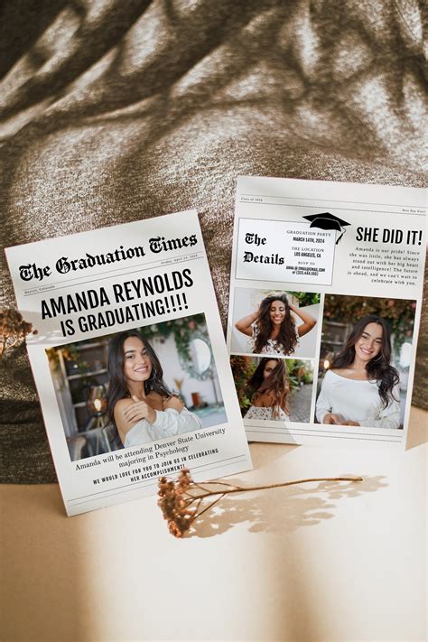 Graduation Invitation Template Senior Graduate Announcement Template