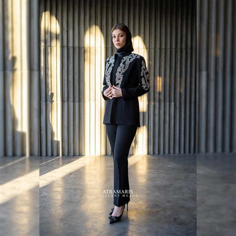 کت و شلوار مشکی زنانه مزون گالانت