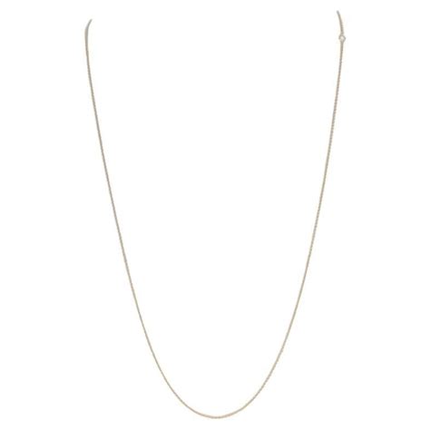 Yellow Gold Cable Chain Necklace 14k Adjustable For Sale At 1stdibs