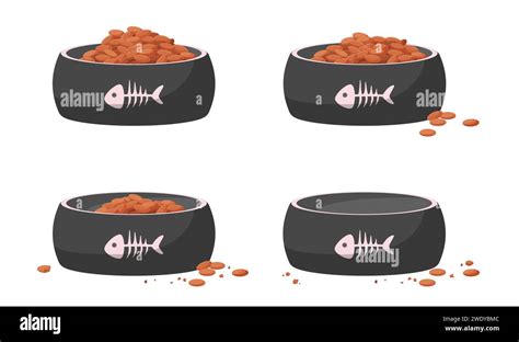 Pet Food Eating By Hungry Cat Set Sequence Game Animation Animated