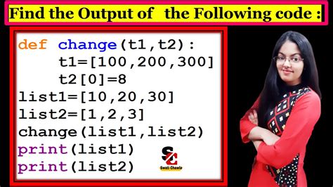 Output Based Question 5 Cbse Class 12 Computer Science Youtube