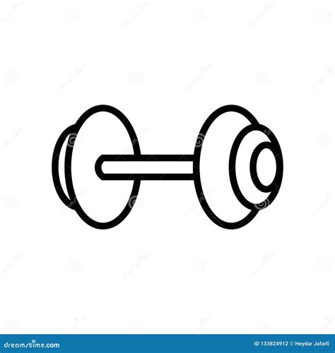 Dumbbell Icon Vector Sign And Symbol Isolated On White Background