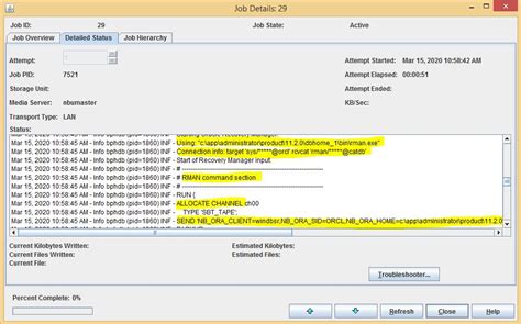 remote infrastructure management netbackup performing oracle