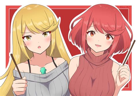 Pyra And Mythra Xenoblade Chronicles And More Drawn By Ryochan Danbooru