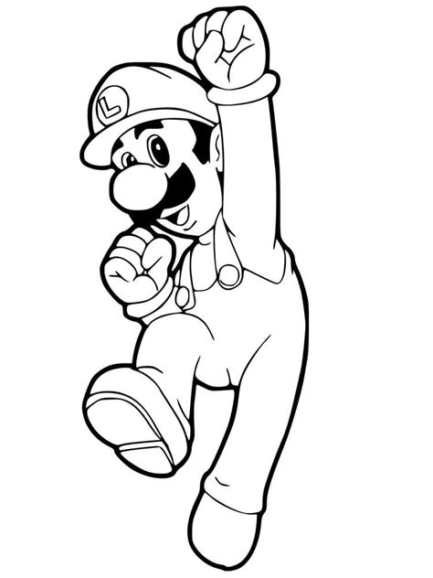 Luigi Coloring Pages Coloringlib