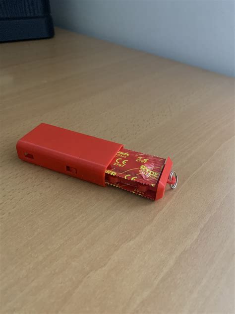 Stl File Condom Case Keychain For Compact Format 🗝️・3d Printer Model To Download・cults