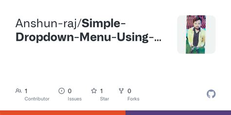 Github Anshun Raj Simple Dropdown Menu Using Html Css