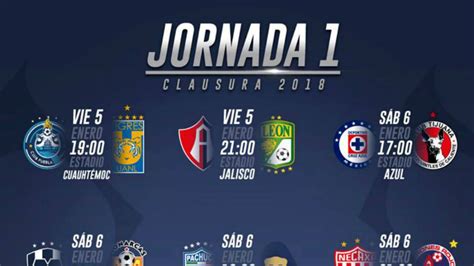 Fechas Y Horarios De La Jornada 1 Del Clausura 2018 De La Liga Mx As