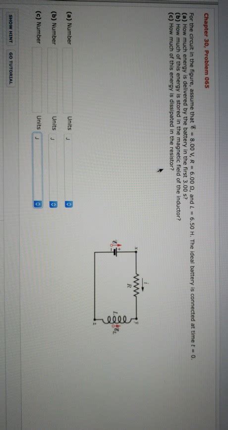 solved chapter 30 problem 065 for the circuit in the