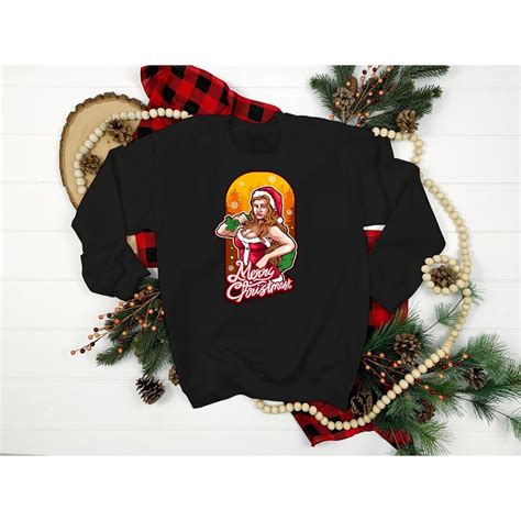 Sexy Merry Christmas Sexy Santa Claus Santa Sweatshirt Etsy Uk