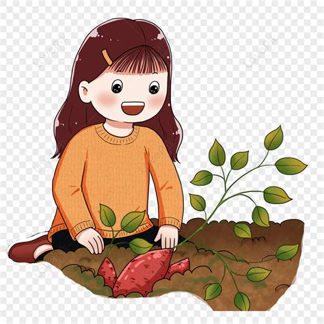 Girl Diggings Clip Art Library